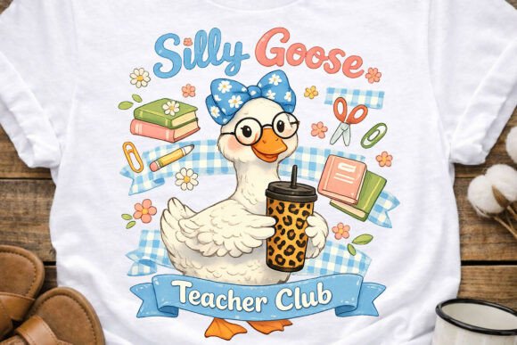 Silly Goose Teacher Club PNG Design Graphic by TrendyCreative ...