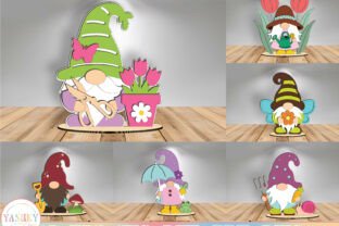 Spring Gnome Laser Cut File SVG Bundle · Creative Fabrica