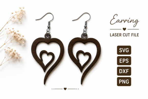 Wooden Cat Earring SVG,Laser Cut Files · Creative Fabrica