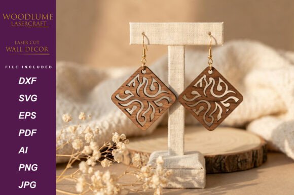 Leaf Earrings Laser Cut SVG · Creative Fabrica