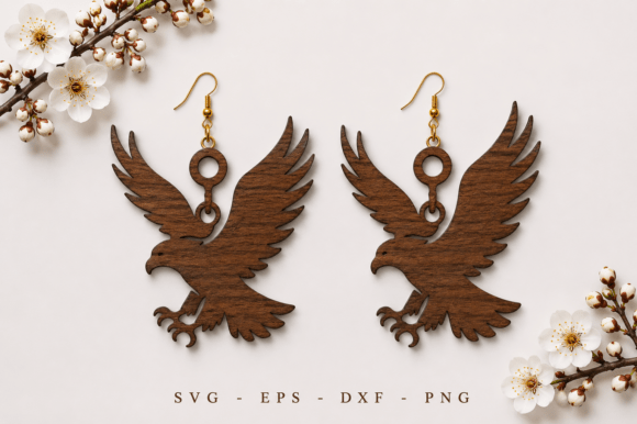 Letter I Wooden Earrings SVG Laser Cut · Creative Fabrica