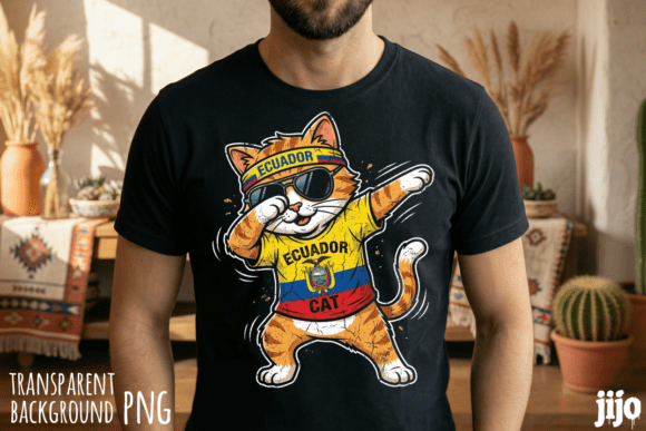 Ecuador Cat Dabbing Sunglasses PNG Graphic by jijopero · Creative Fabrica