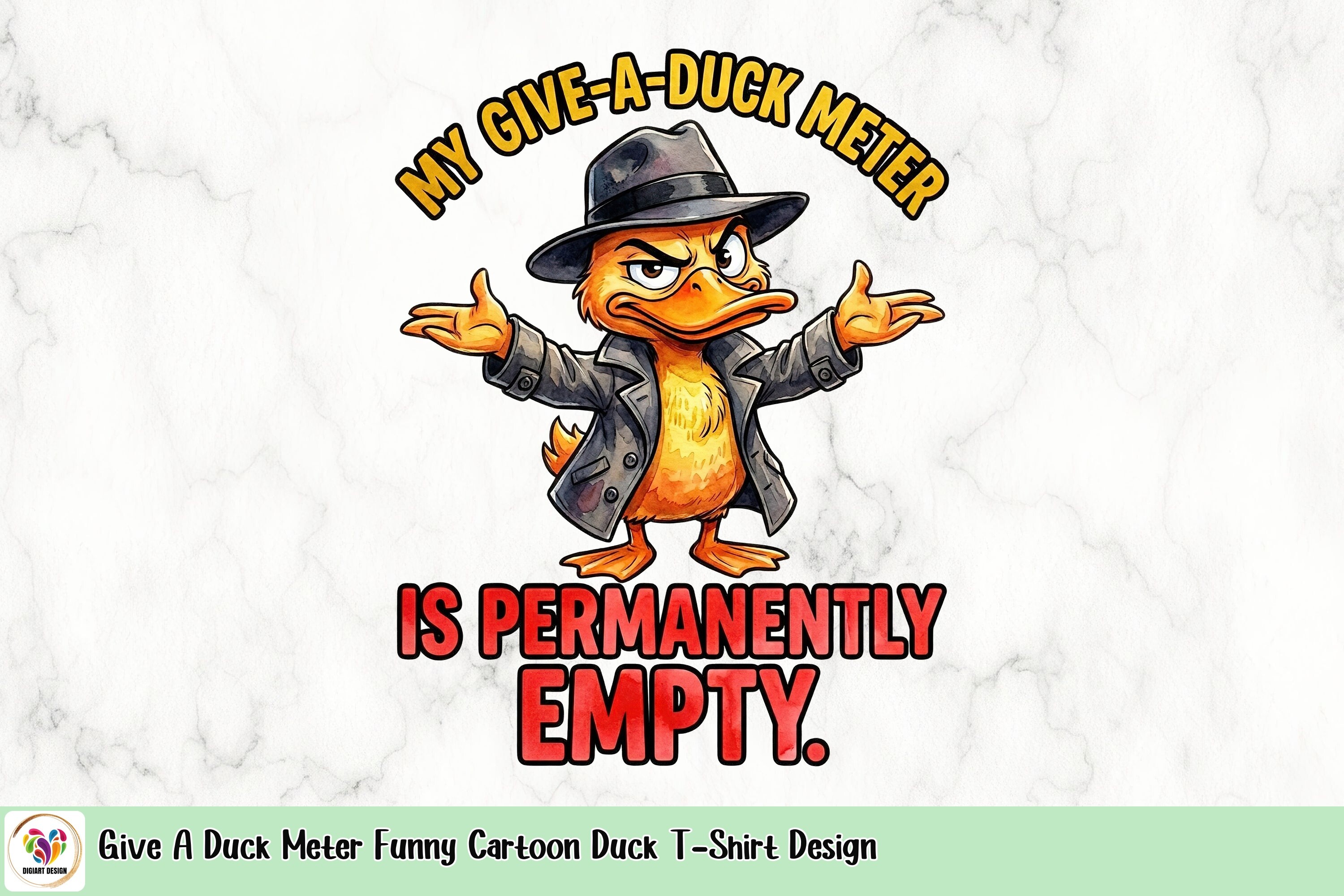 Give a Duck Meter Funny Cartoon Duck T-Shirt Design Graphic by ...