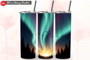 Northern Lights Tumbler 20oz Wrap Bundle Graphic by Graphics Expert ...