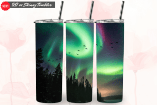 Northern Lights Tumbler 20oz Wrap Bundle Graphic by Graphics Expert ...