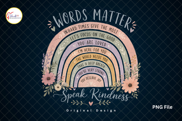 Pastel Rainbow Words Matter PNG Graphic by FabiCraft99 · Creative Fabrica
