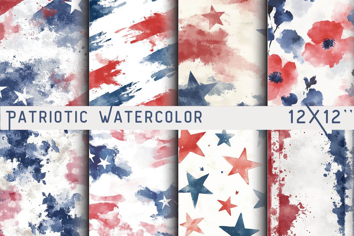 Patriotic Watercolor Background Graphic by DigiArt · Creative Fabrica