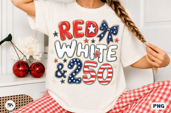 Red White & 250 Patriotic PNG Preppy USA Graphic by SifuxArt · Creative ...