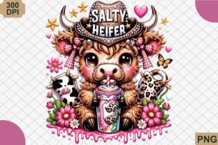 Salty Heifer Cute Highland Cow PNG Graphic by tauhiddesignstore ...
