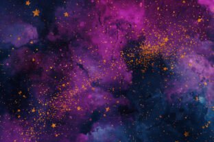 Starry Night Sky or Nebula Background Graphic by Sania Graphics ...