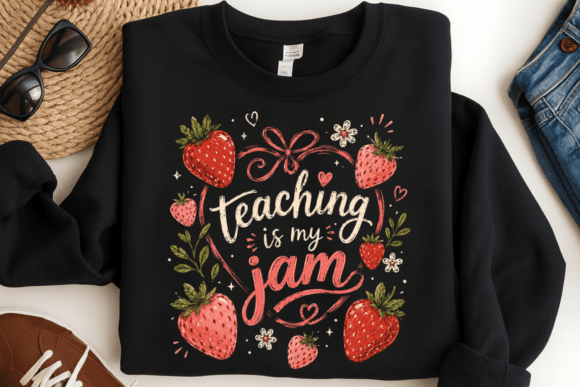 Strawberry Teacher Cute Strawberry PNG Graphic by Design Hub · Creative ...