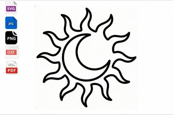 Sun and Moon SVG Celestial Boho Design Graphic by mhrana730 · Creative ...