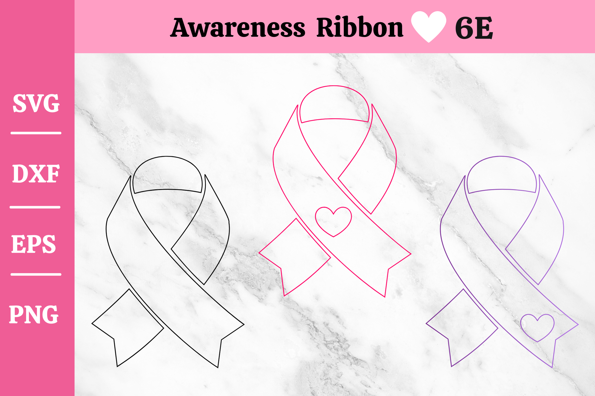 Thin Ribbon Awareness SVG Pack #6E Graphic by momstercraft · Creative ...