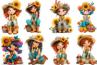 Whimsical Spring Girls Clipart Graphic by Design December · Creative ...