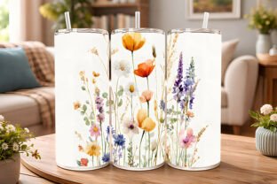 Wildflower Meadow Sublimation Tumbler Graphic by KDP AMAZING · Creative ...