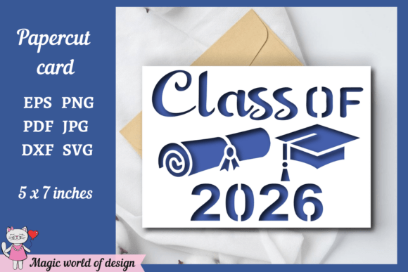 2026 Graduation Invitation Card Svg Graphic by Magic world of design ...