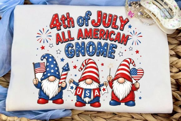 4th of July Gnome Clipart PNG Bundle Graphic by Dreamtidestudio ...