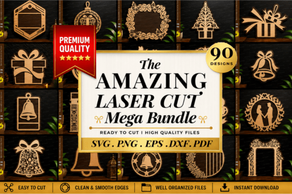 Amazing Laser Cut Mega Bundle SVG Design · Creative Fabrica