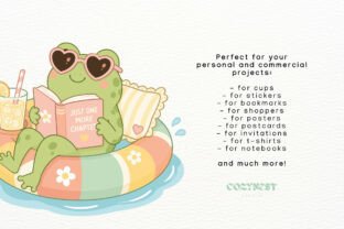 Bookish Summer Cliparts Cute Reading PNG Graphic by CozyNest Studio ...