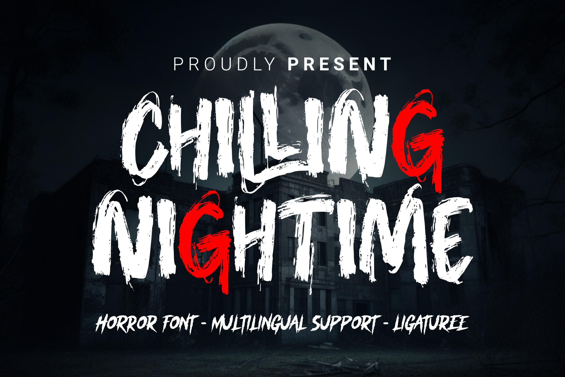 Chilling Nighttime Font by horrorfont · Creative Fabrica