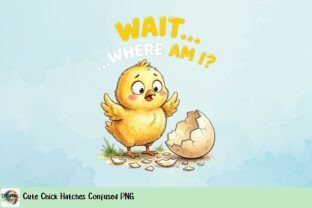Cute Chick Hatches Confused PNG Graphic by Digital Delights · Creative ...
