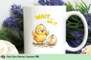 Cute Chick Hatches Confused PNG Graphic by Digital Delights · Creative ...