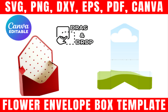 Flower Envelope Box Canva Template Graphic by freshzone228 · Creative ...