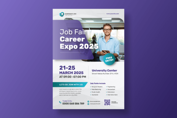 Job Fair Career Expo Flyer Template Grafik Von creativeproduction ...