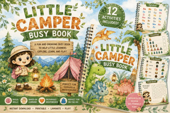 4 Theme Busy Book Printable Bundle Graphic by Faith & Pixels · Creative ...