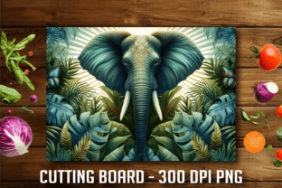 Majestic Jungle Elephant Cutting Board Graphic by MIKU PRINT · Creative ...