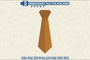 Necktie Embroidery Pattern DST PES File · Creative Fabrica