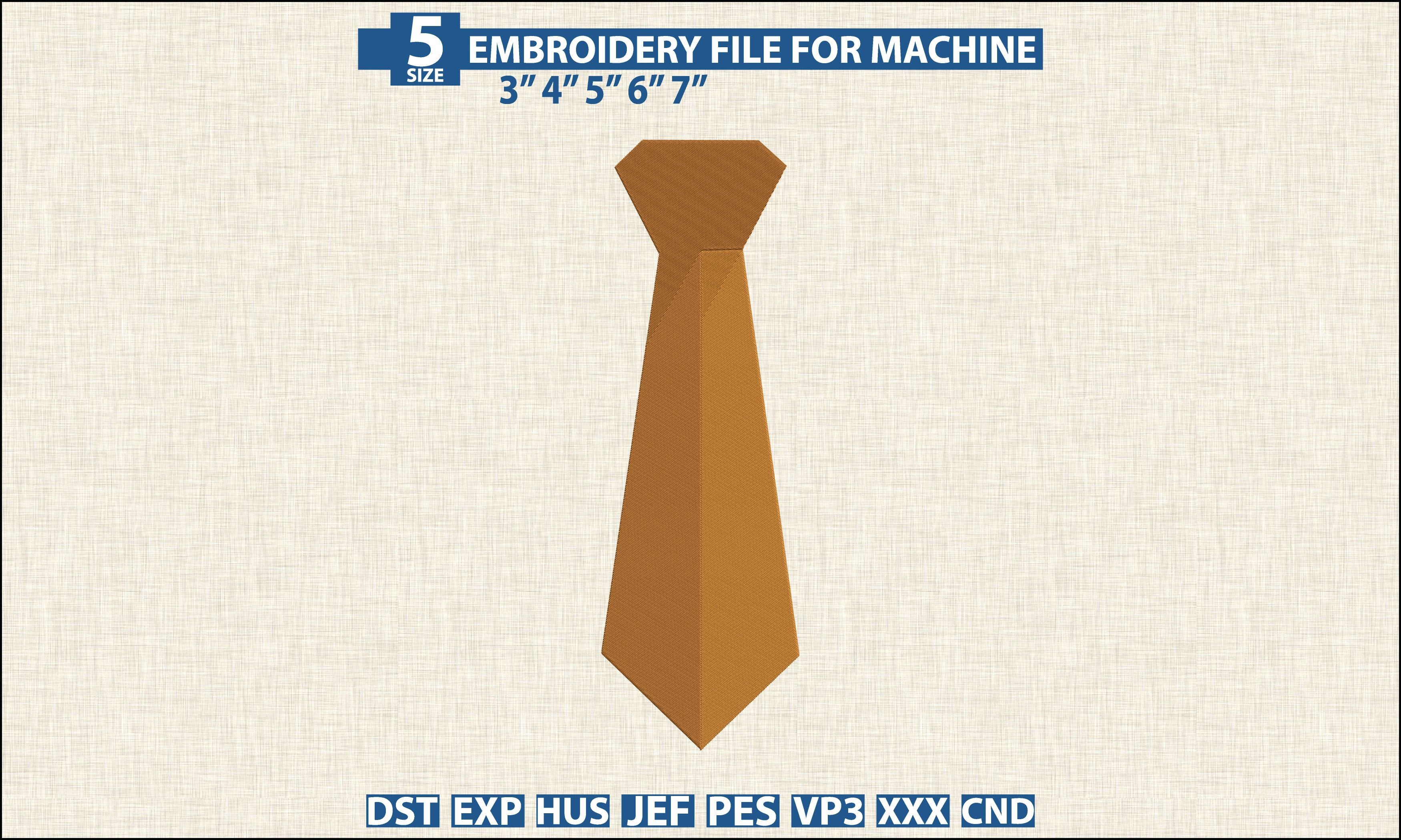 Necktie Embroidery Pattern DST PES File · Creative Fabrica