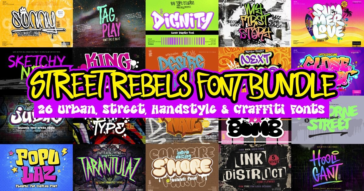 Street Rebels Graffiti Bundle Bundle · Creative Fabrica