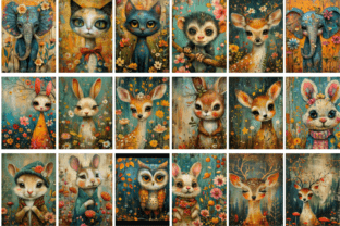 Whimsical Animal Junk Journal 50 Pages Graphic by Design invention ...