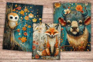Whimsical Animal Junk Journal 50 Pages Graphic by Design invention ...