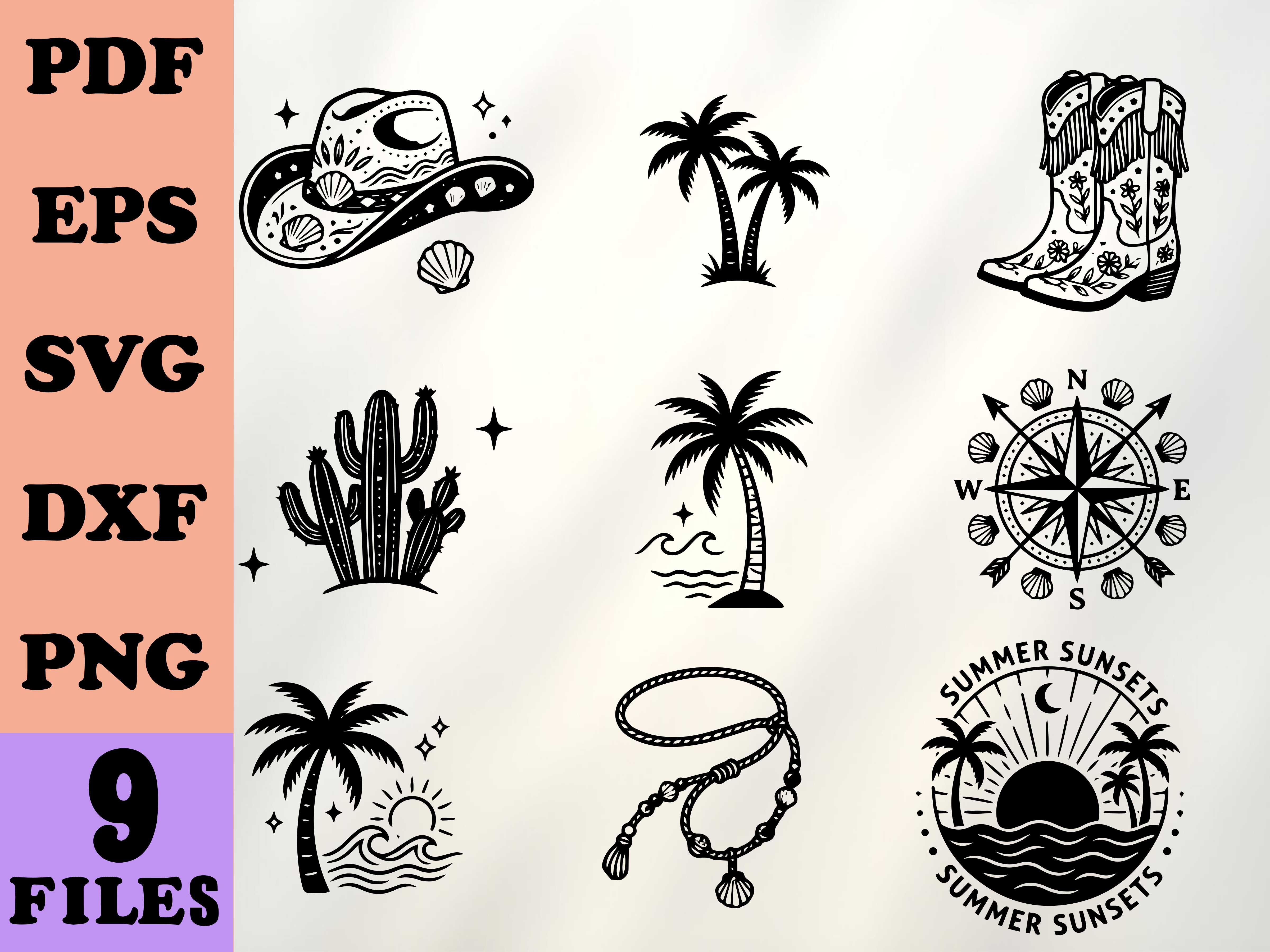 Coastal Cowgirl Summer SVG Bundle Graphic by ninjaaui · Creative Fabrica