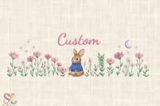 Custom Bunny Embroidery Design · Creative Fabrica
