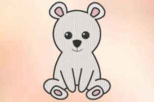 Cute Teddy Bear Embroidery Design Creative Fabrica