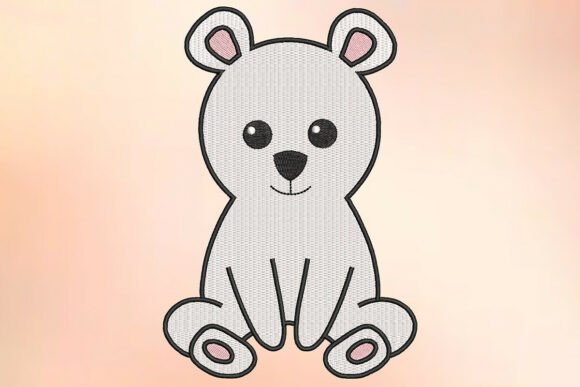 Cute Teddy Bear Embroidery Design Creative Fabrica