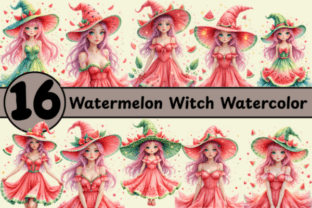 Mega Fruit Witch Watercolor PNG Bundle Graphic by Nadeela Nadeela ...