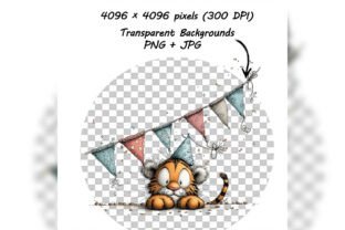 Whimsical Tiger Birthday Safari Clipart Graphic by One-touch · Creative ...