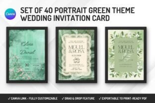 40 Wedding Invitation Canva Template Graphic by SetiawanAPDesignWorks ...