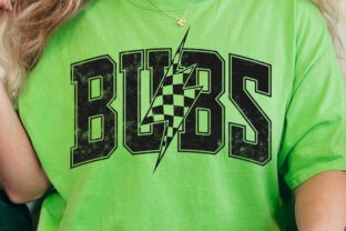 Bubs Checkered Lightning Bolt Design Graphic by SvgModes · Creative Fabrica