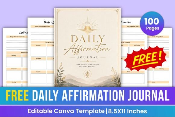 1 Spiritual Affirmation Journal Designs & Graphics