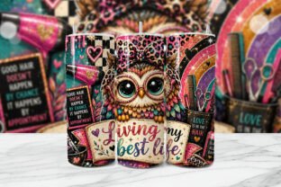 Hairdresser Owl Tumbler Wrap PNG Design Graphic by Luv Bijou · Creative ...