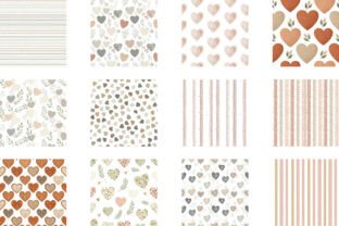 Neutral Valentine Hearts Seamless Graphic by Designstock · Creative Fabrica