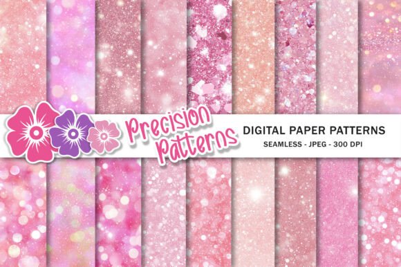 Pastel Pink Glitter Seamless Background Graphic by Precision Patterns ...