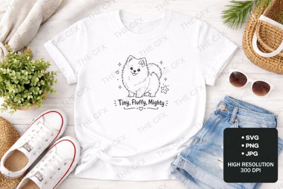 Pomeranian Cute Fluffy Dog SVG Design Graphic by The GFX · Creative Fabrica