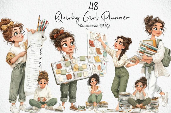 Cute Autumn Harvest Girl PNG Clipart Graphic by Craft Art · Creative ...