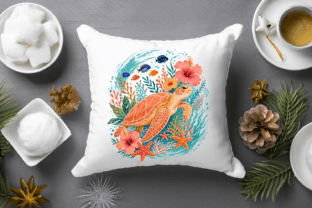 Sea Turtle Ocean Tropical Beach PNG Graphic by Design Station ...